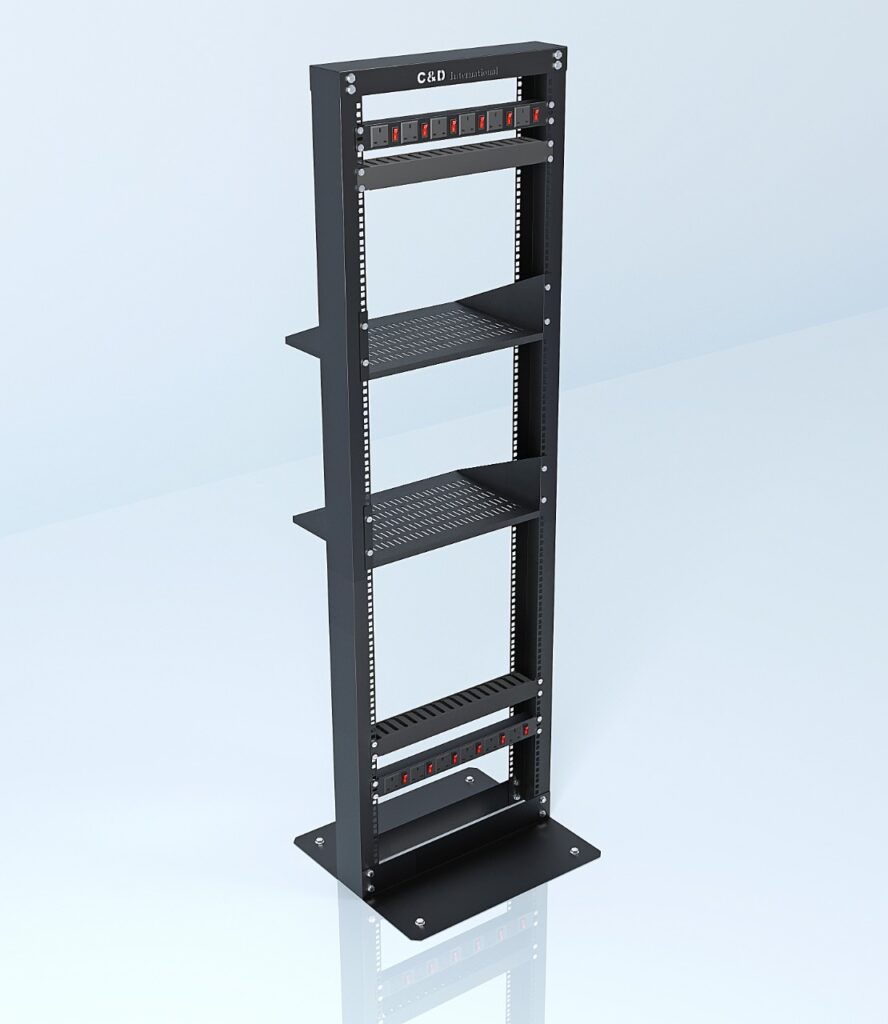 40U Free Standing Open Frame Rack - C & D International (Pvt) Limited